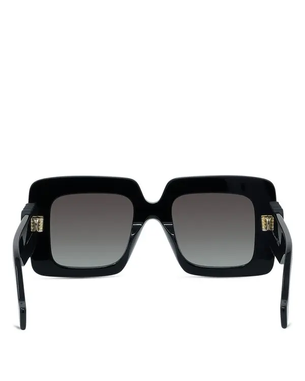 Loewe Anagram Rectangular Sunglasses - Black/gradient Smoke