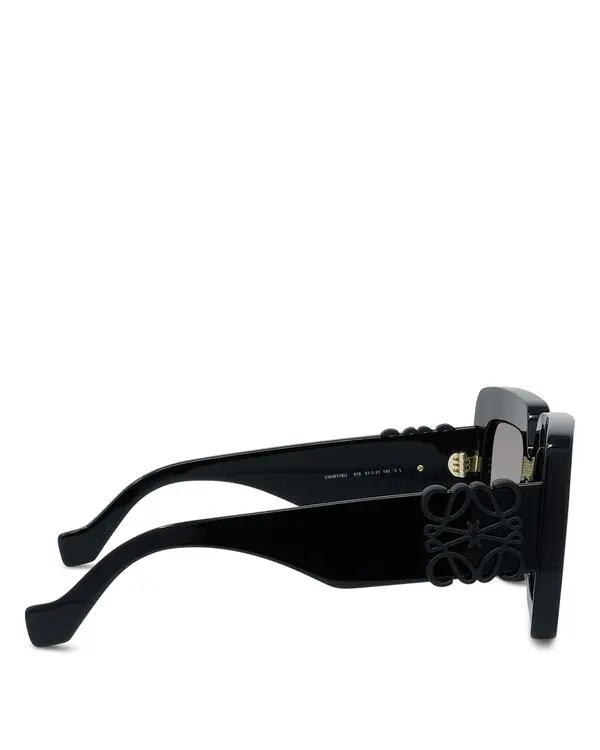 Loewe Anagram Rectangular Sunglasses - Black/gradient Smoke