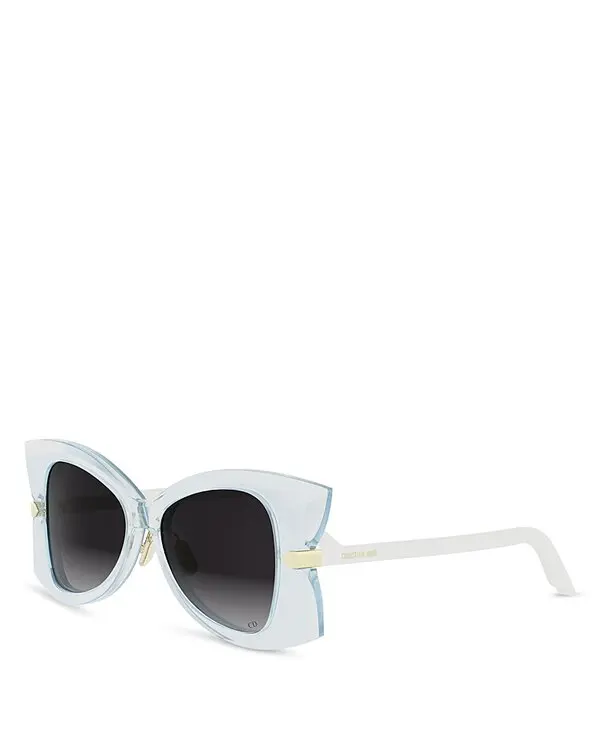 Dior Butterfly Sunglasses, 53 Mm - Light Blue/smoke