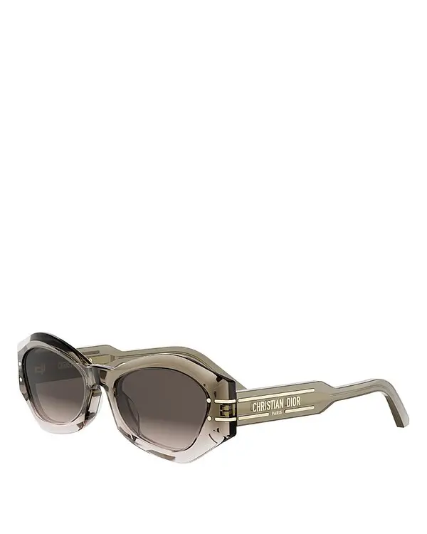 Dior Signature B1u Butterfly Sunglasses - Transparent Green/brown