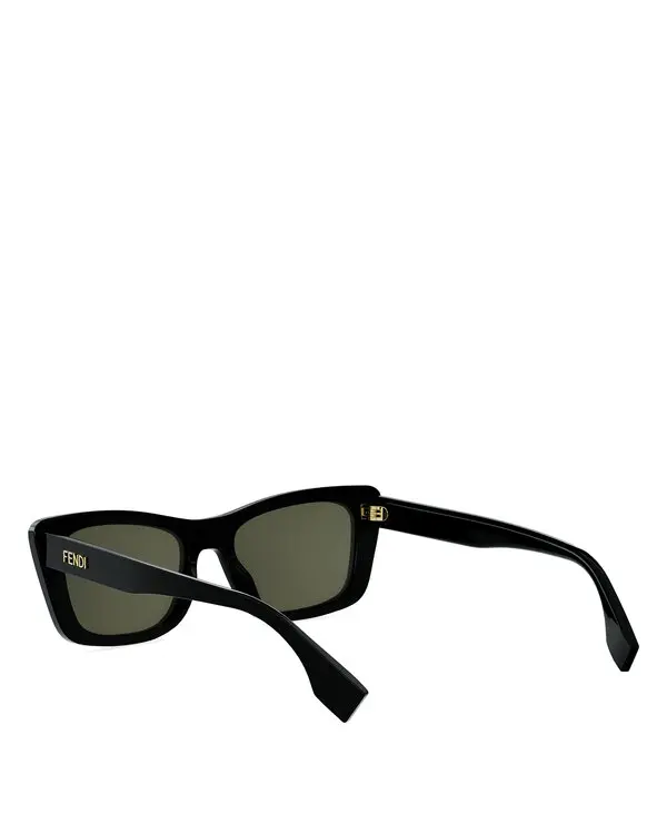 Fendi Lettering Geometric Sunglasses, 53mm