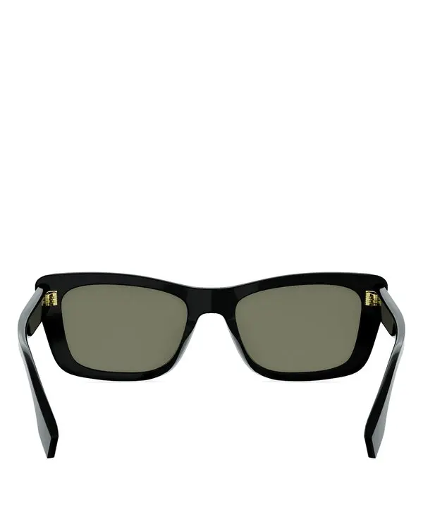 Fendi Lettering Geometric Sunglasses, 53mm