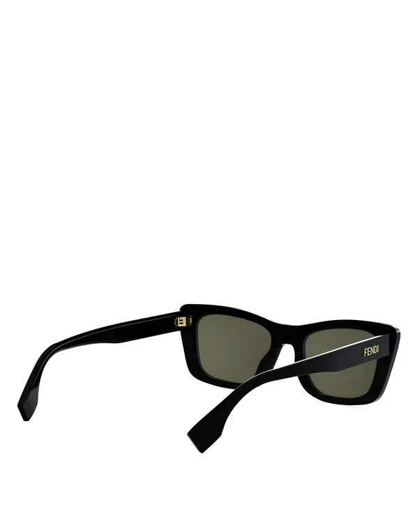 Fendi Lettering Geometric Sunglasses, 53mm