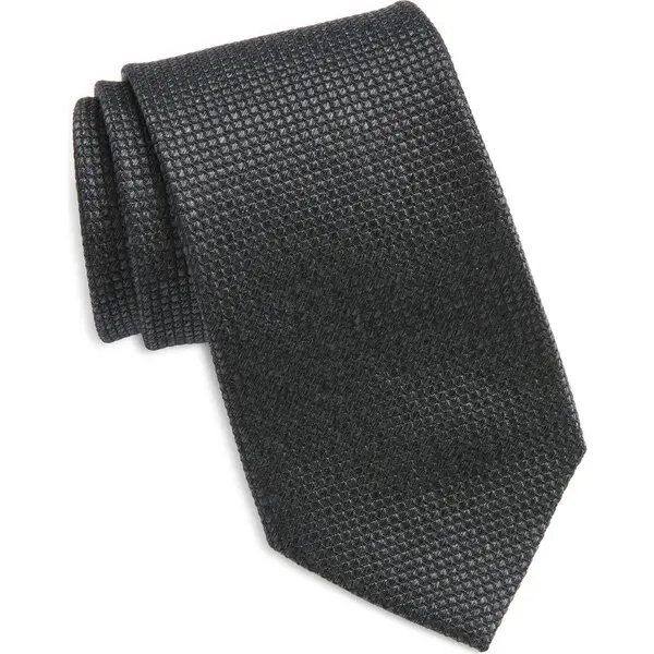 Nordstrom Textured Silk Tie - Black