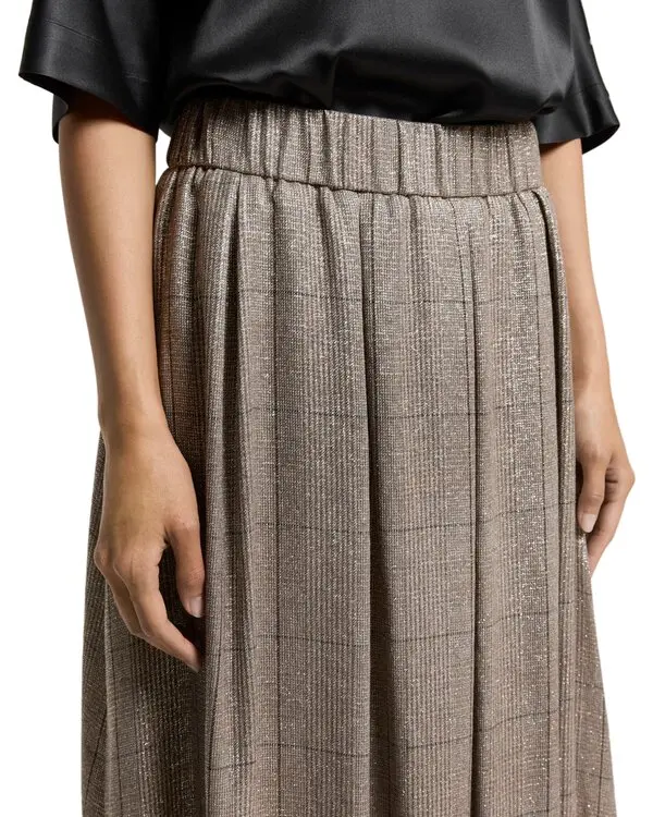 Peserico Long Plaid Skirt