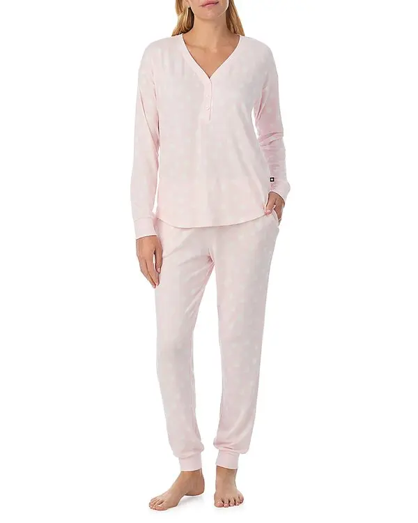Kate Spade New York Henley Pajama Set - Sea Spray Dots Pink