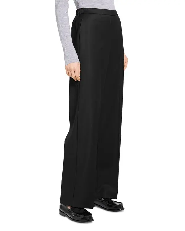 Theory Wide-leg Wool Trousers