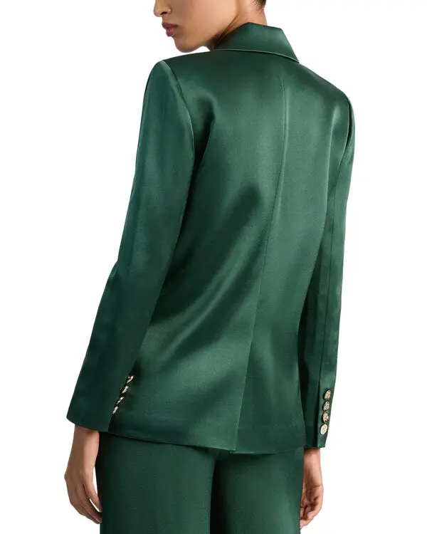 Alice + Olivia Silas Single Breasted Blazer - Green Mystique