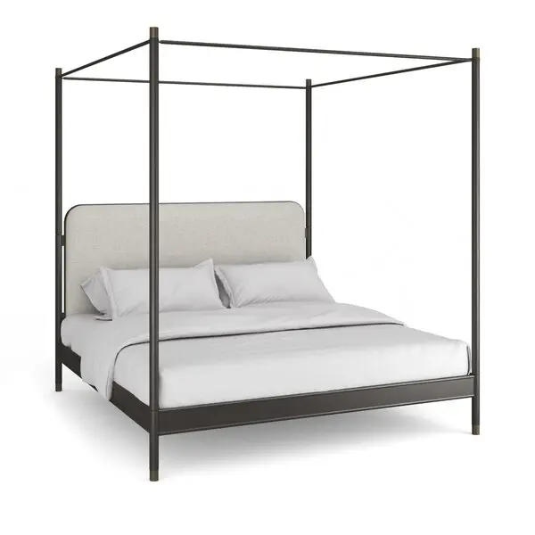 CARACOLE Campaign Bed With Canopy, King