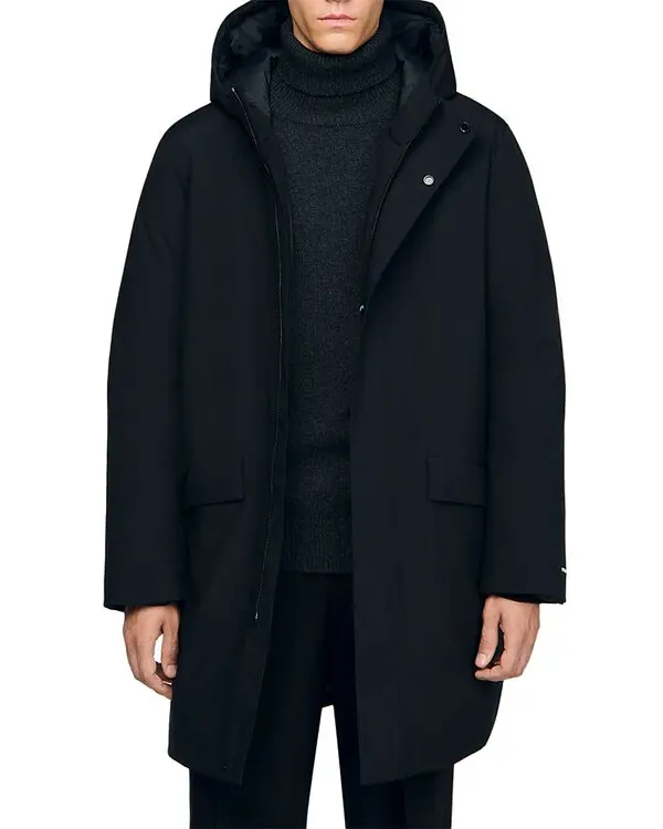 Sandro Scooter Parka - Black