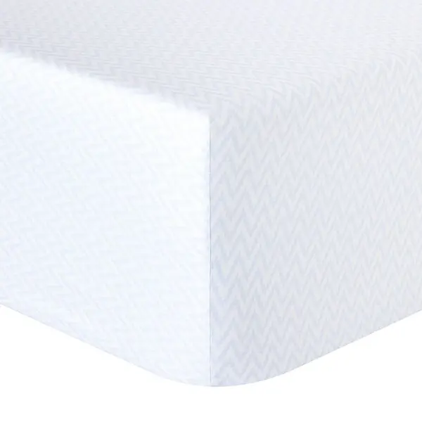 ANNE DE SOLENE Calme Fitted Sheet, King - Bleu Chevron