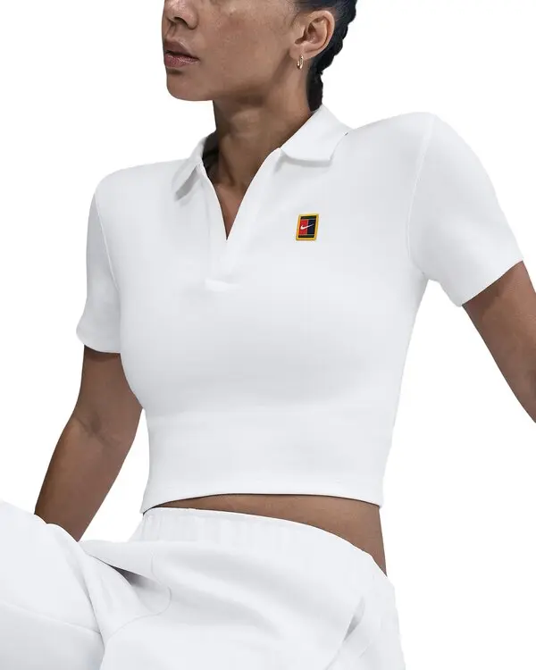 Nike Short Sleeve Polo Crop Top