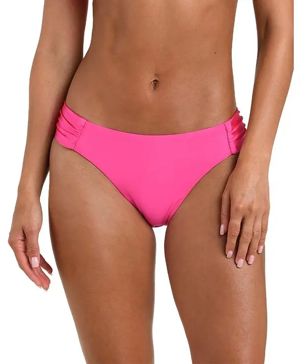 SUNSHINE 79 Solid Shirred Side Hipster Bottom - Pink