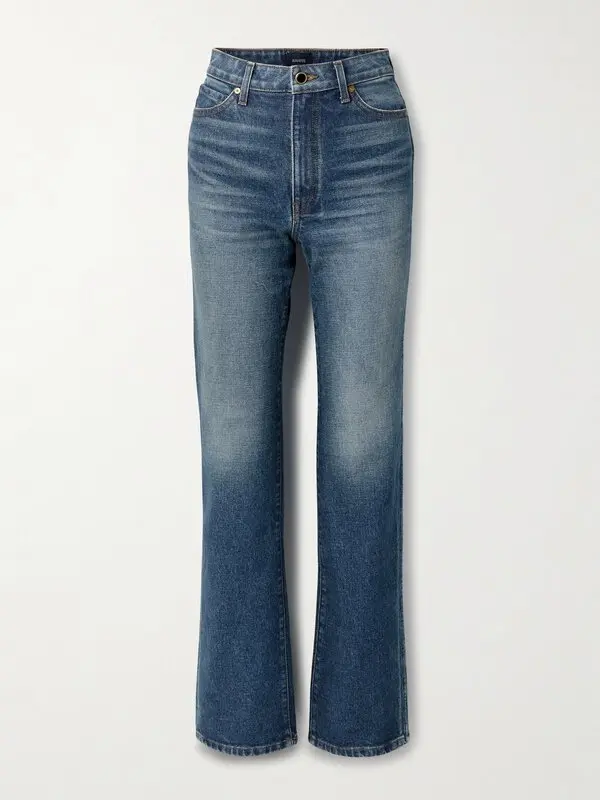 Khaite Danielle High-rise Slim-leg Jeans - Blue