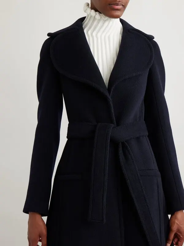 Alaïa Belted Wool Tailored Coat