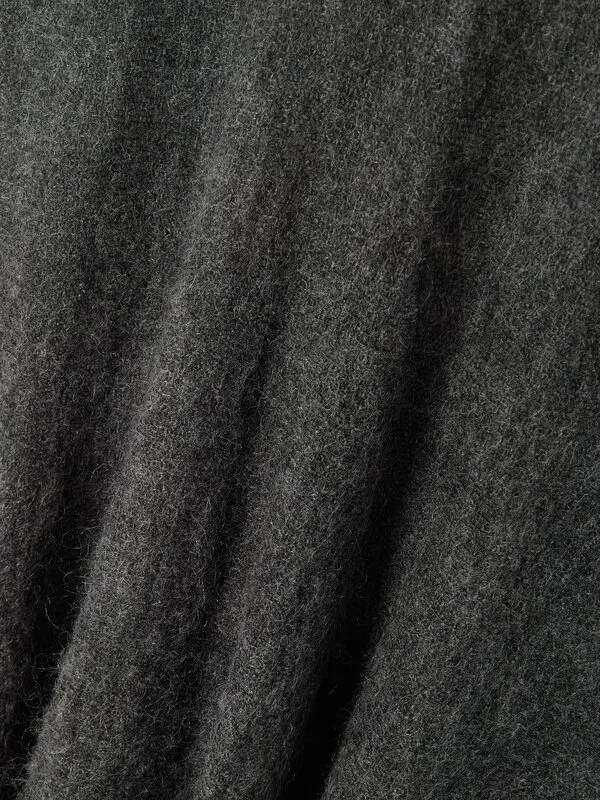 Alaïa Pleated Mohair-blend Midi Skirt