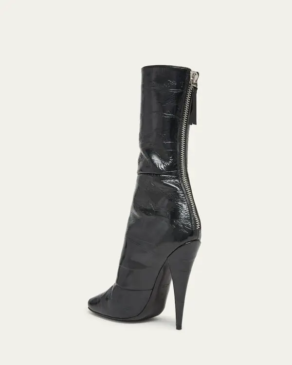 Givenchy Crinkled Leather Ankle Boots