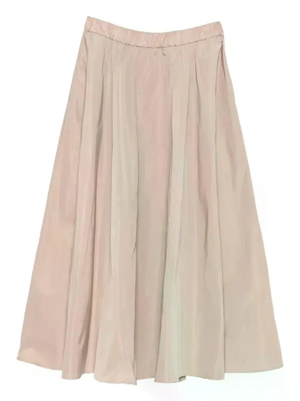 Aspesi Pleated Taffeta Midi Skirt