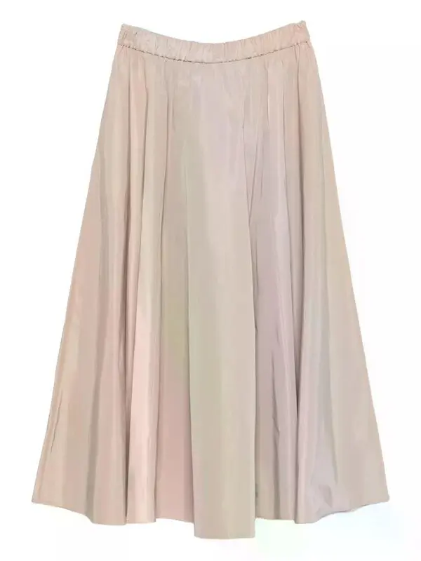 Aspesi Pleated Taffeta Midi Skirt