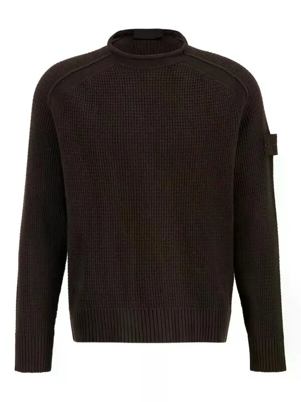 Stone Island Waffle-knit Crew-neck Sweater