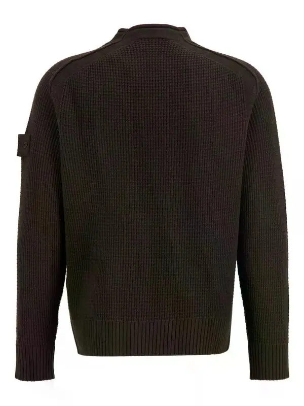 Stone Island Waffle-knit Crew-neck Sweater