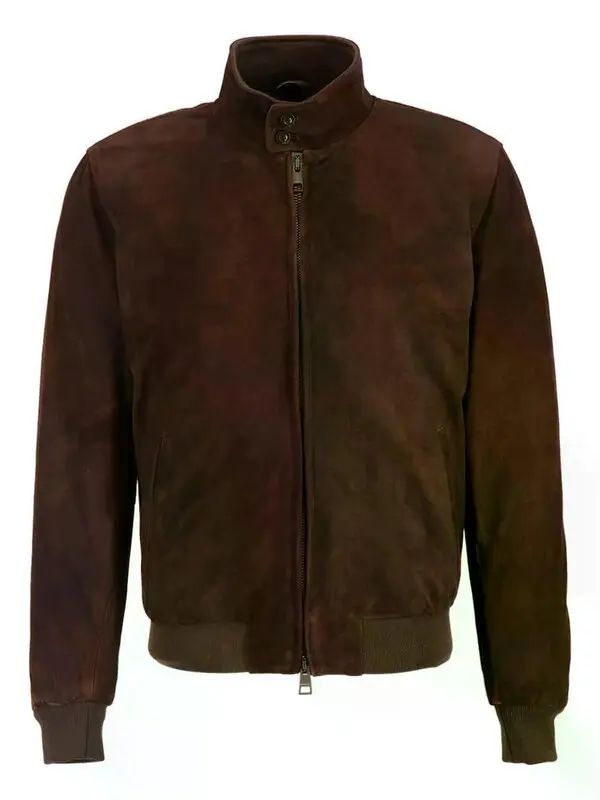 Boglioli Zip-up Leather Bomber Jacket