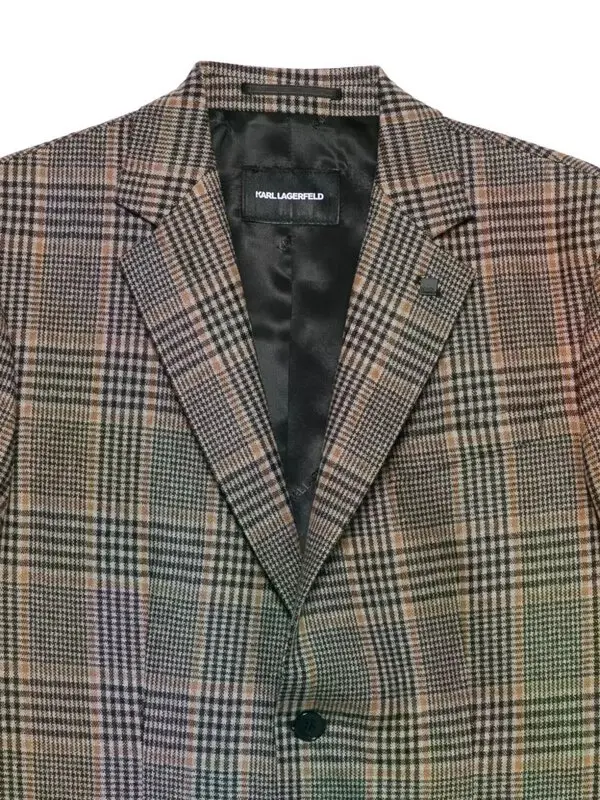 Karl Lagerfeld Checked Wool Jacket