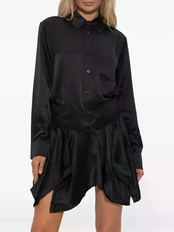 Alexander Wang Button-down Asymmetrical Mini Dress