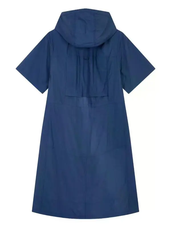 STUDIO TOMBOY Hooded Short-sleeve Mini Dress - Blue