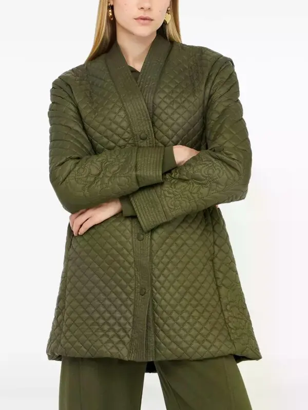 Liu Jo Quilted Embroidered Coat