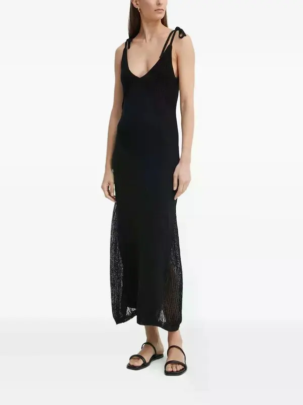 AERON Tie-strap Knit Midi Dress