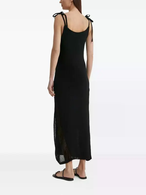 AERON Tie-strap Knit Midi Dress