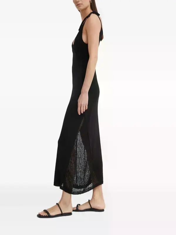 AERON Tie-strap Knit Midi Dress