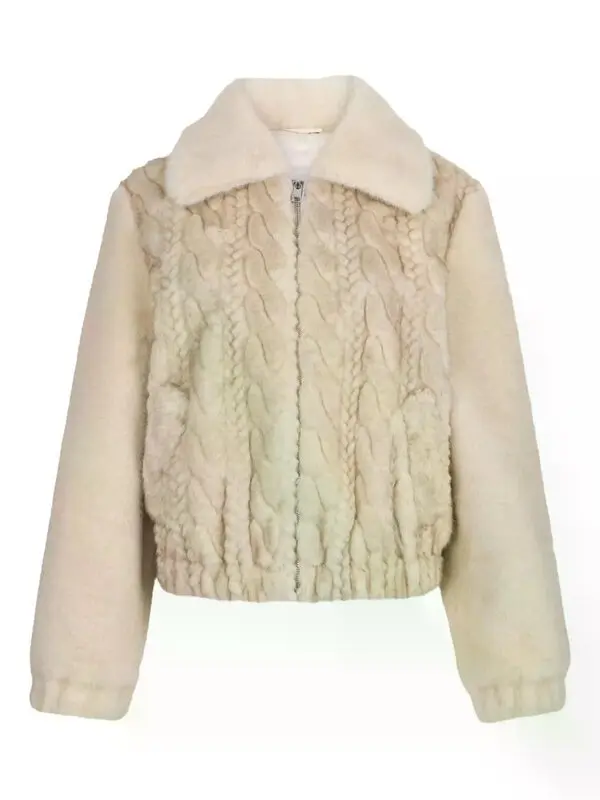Liu Jo Cable-knit Teddy Coat