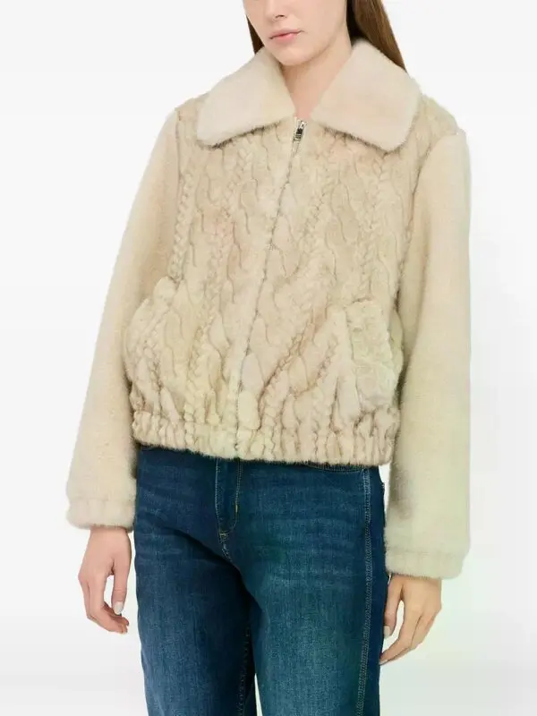 Liu Jo Cable-knit Teddy Coat
