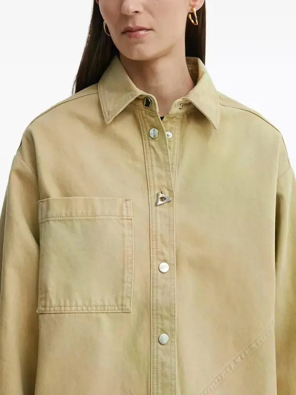 AERON Button-fastening Patch-pocket Shirt Jacket