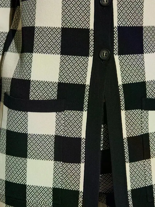 Posse Gingham Check Button Cardigan