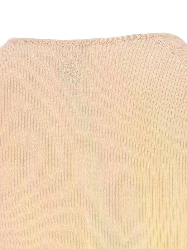 Chloé Henley Ribbed T-shirt - Pink