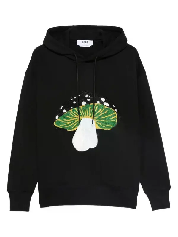 MSGM Mushroom-embroidered Hoodie