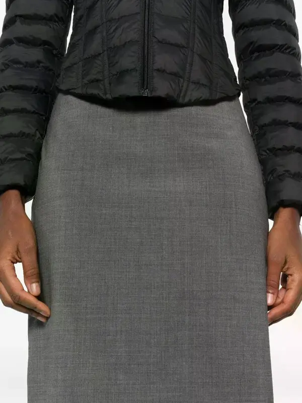 MSGM Pencil Skirt With Elasticated Waistband - Grey