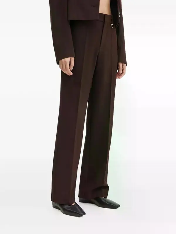 AERON Pinstripe Ring-detail Trousers