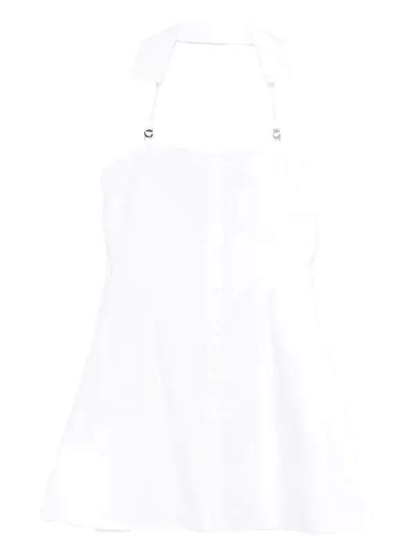 Coperni Halterneck Button-front A-line Dress - White