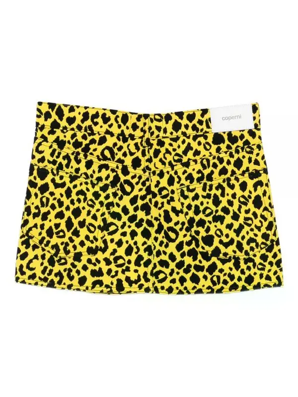Coperni Leopard-print Wrap Mini Skirt