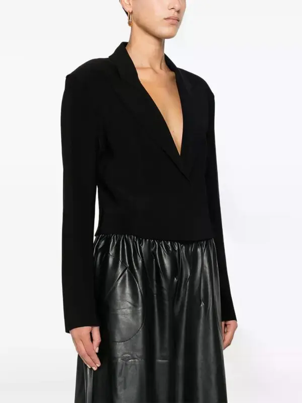 Norma Kamali V-neck Cropped Jacket
