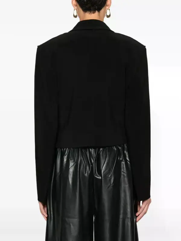 Norma Kamali V-neck Cropped Jacket