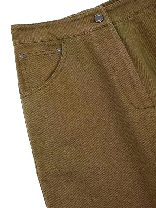 STUDIO TOMBOY Elastic-waist Tapered Trousers - Brown