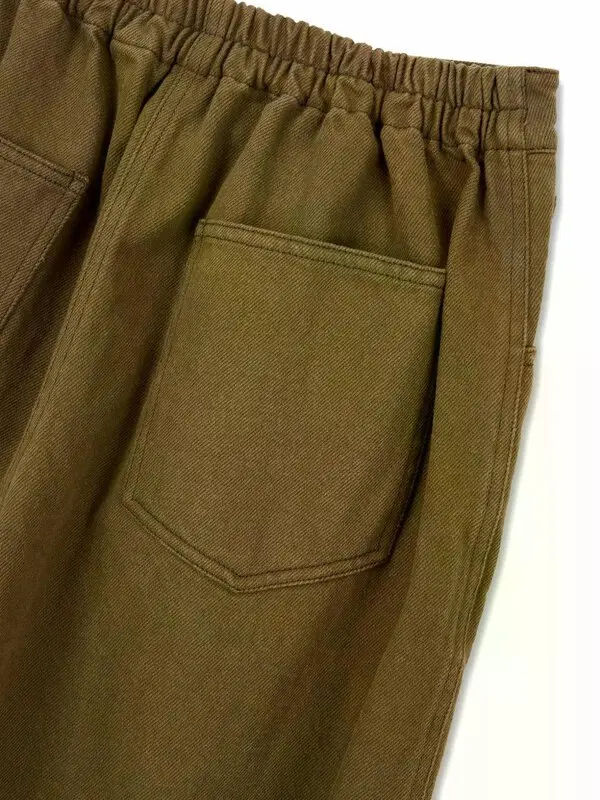 STUDIO TOMBOY Elastic-waist Tapered Trousers - Brown