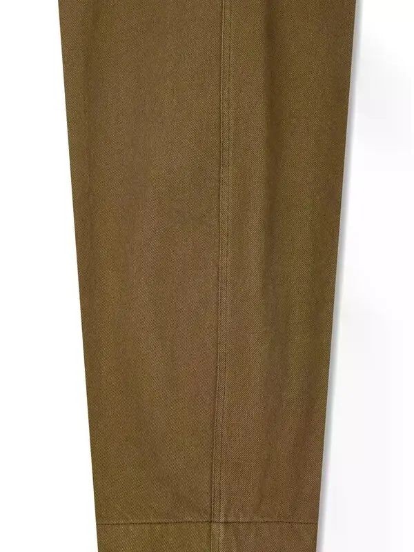 STUDIO TOMBOY Elastic-waist Tapered Trousers - Brown