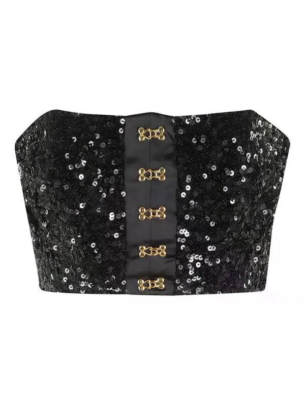 Elisabetta Franchi Embellished Cropped Top