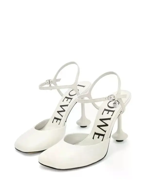 Loewe 90mm Ankle-strap Bulb-heel Pumps